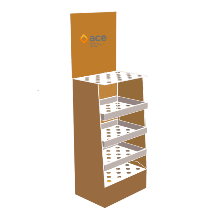 PLV à étagères | Solution PLV sur-mesure | ACE PLV