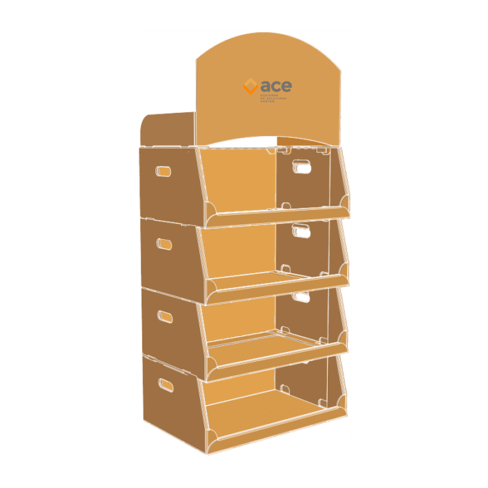 PLV à étagères | Solution PLV sur-mesure | ACE PLV